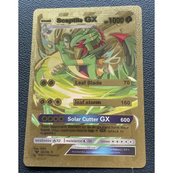 Pokemon | Toys | Pokmon Sceptile Gx Leaf Blade Solar Cutter Gold Foil ...